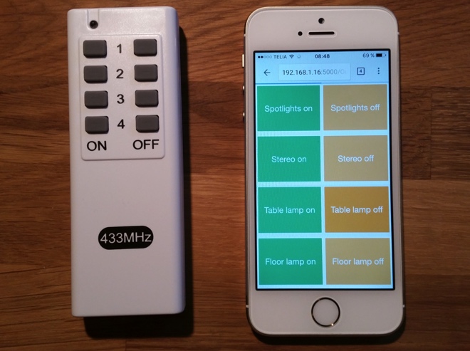 RCSwitch revisited – control RC outlets with a web app – Thingsmatic
